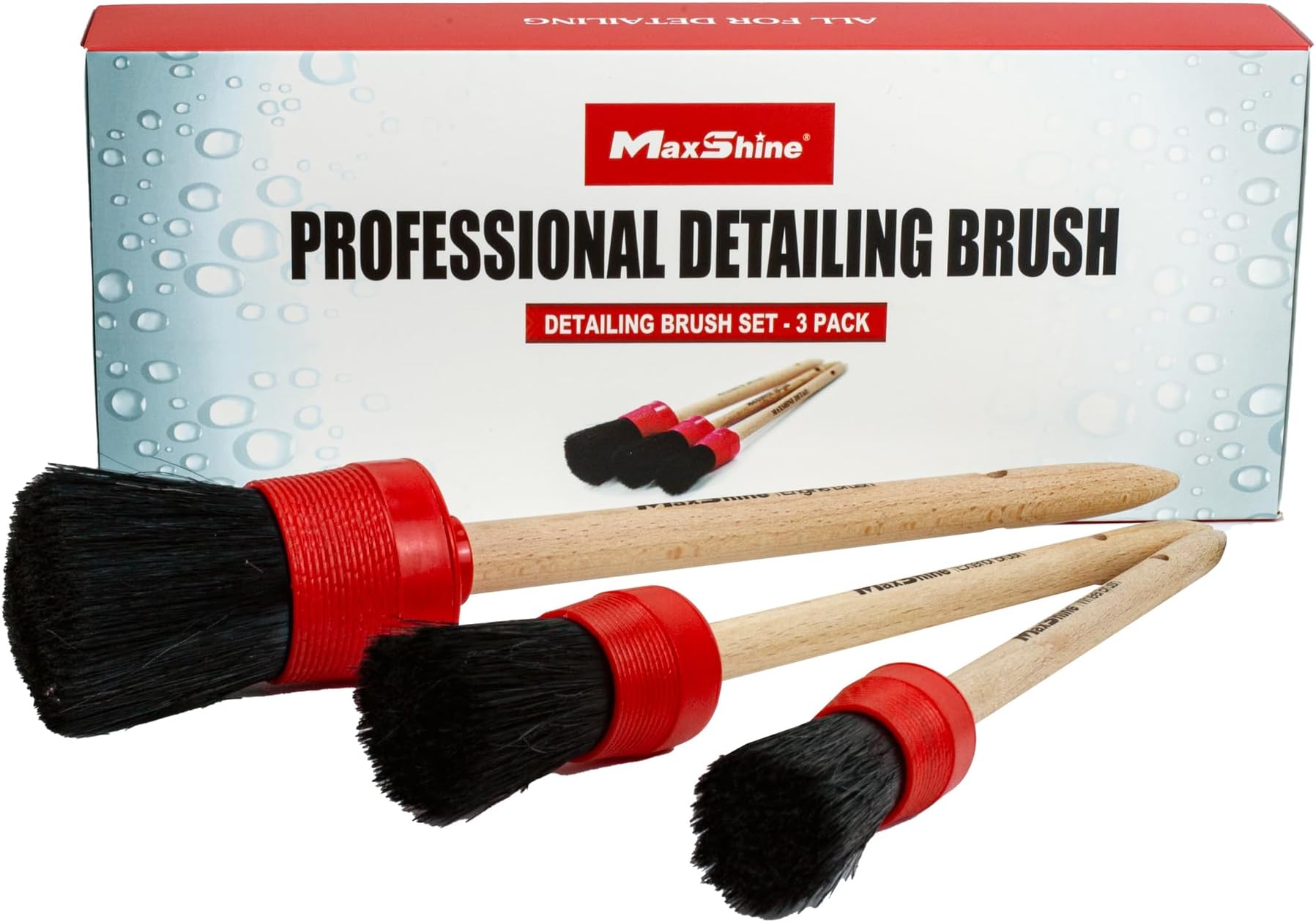 Amazon.com: Maxshine Stubby Boar Hair Detailing Brush - Premium Detail Brush with 100% Natural ...