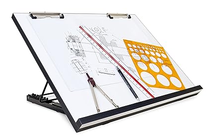 Isomars Drawing Board - Table Model Foldable Board with Clips - Drawing ...