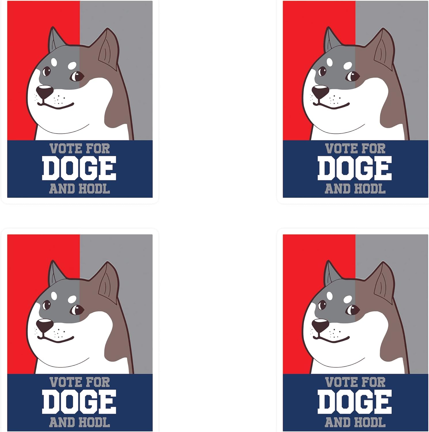 Amazon.com - TreeArm Doge Politics Vote Campaign Vinyl Sticker,HODL ...