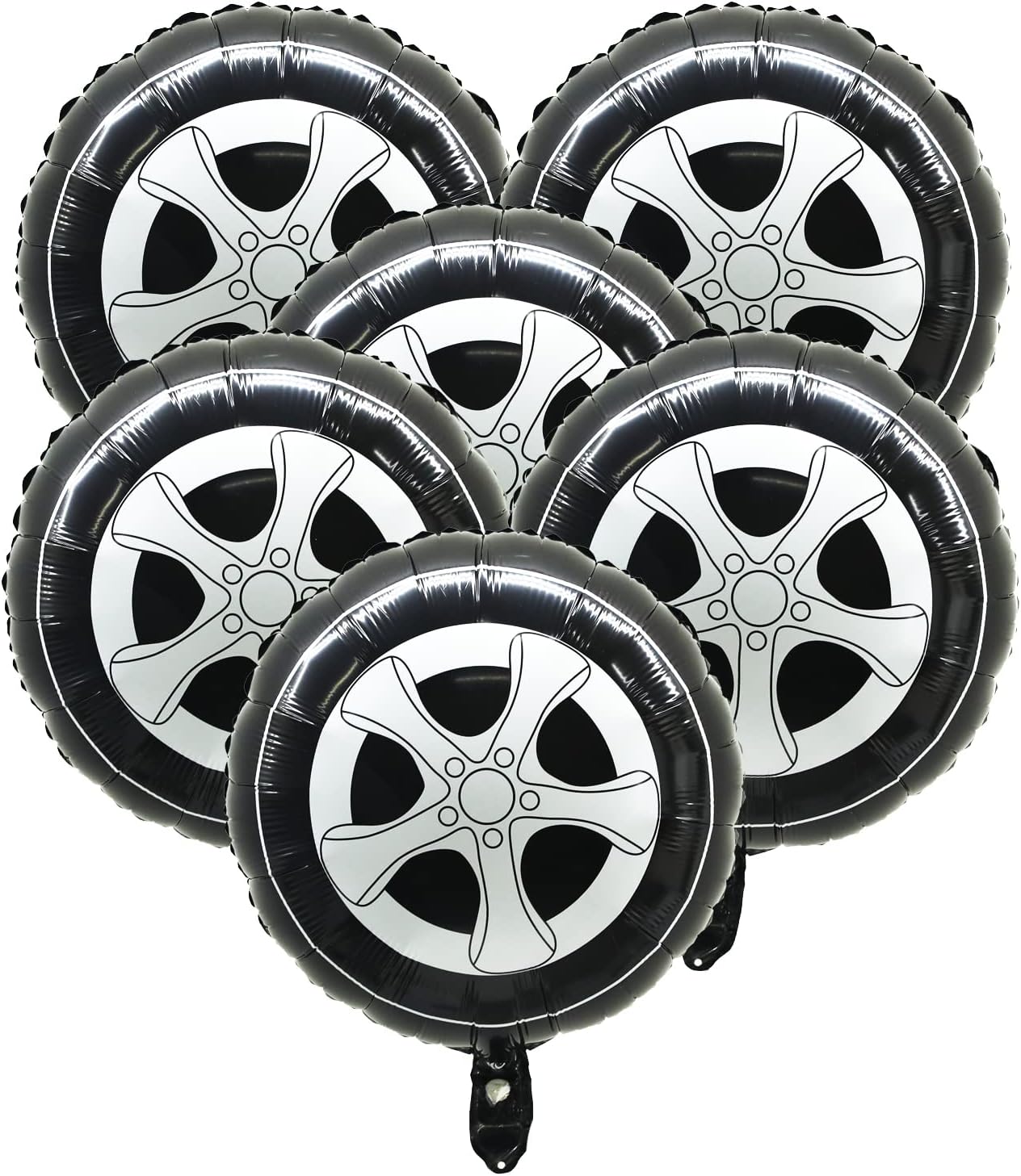 Amazon.com: Car Tire Balloons,6Pcs Race Car Balloons 18 Inch Race Car ...