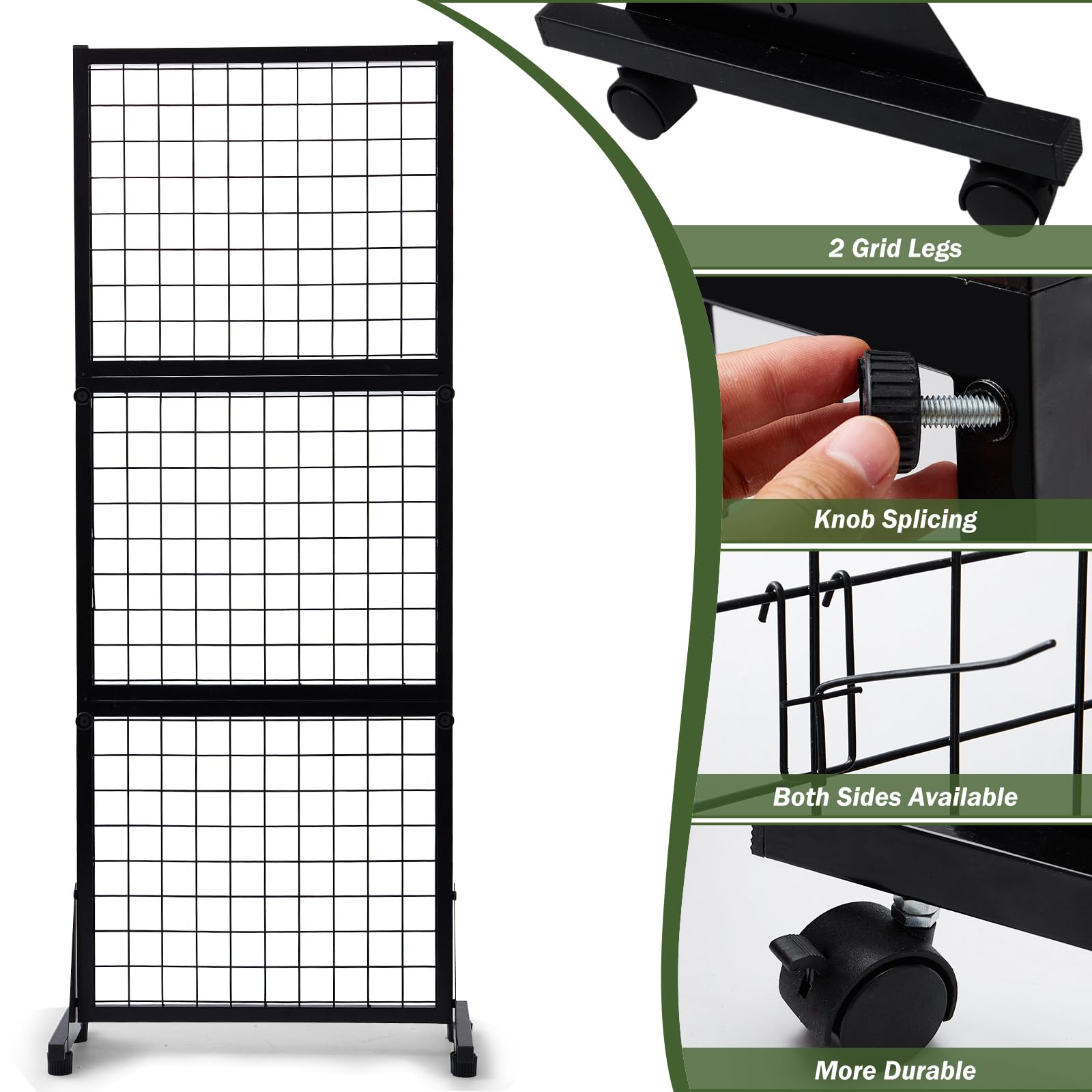 Snapklik.com : BRRIY 2-Pack 525x2 Grid Wall Panel Tower, 3-Layer Heavy ...