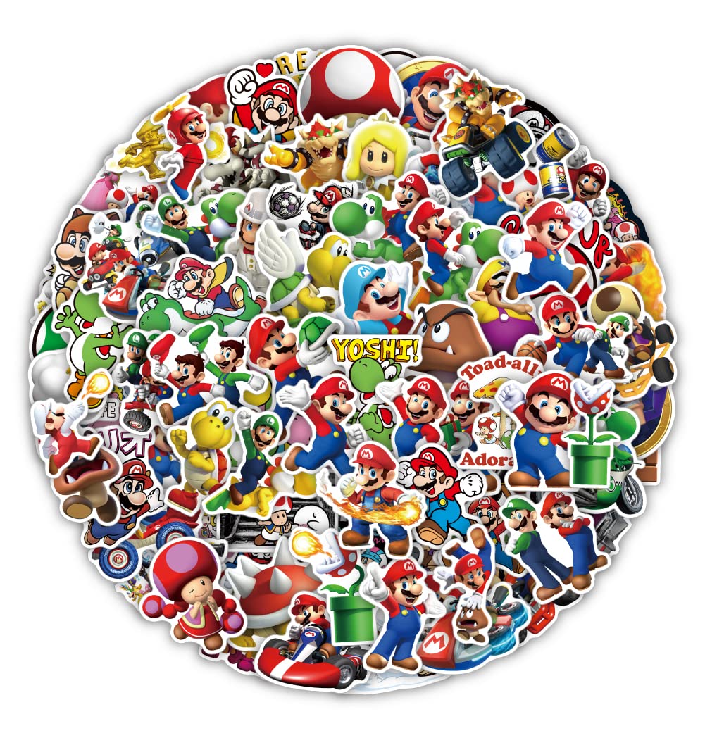 Amazon.com: 100Pcs Cartoon Stickers Pack, Cool Video Game Stickers ...