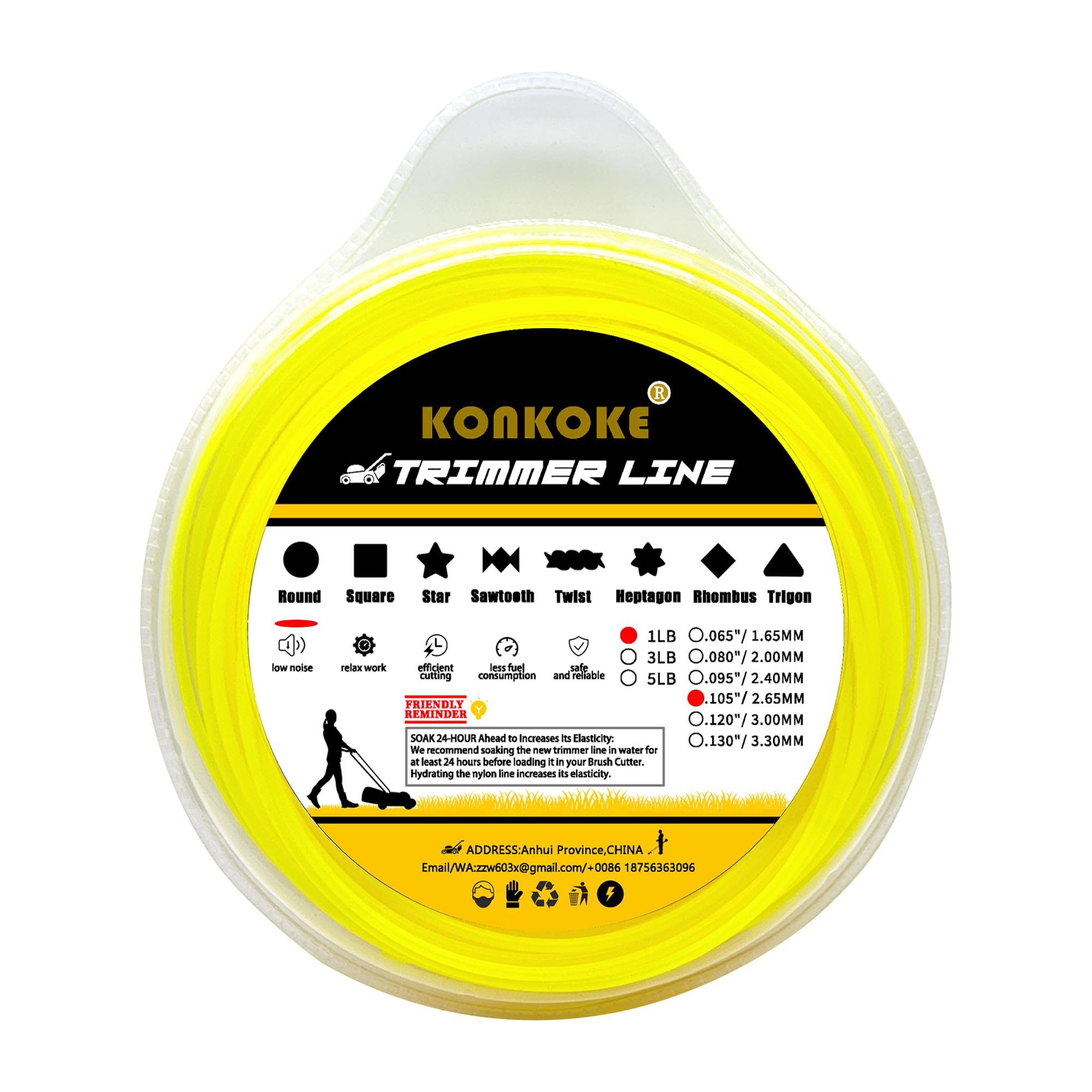 Amazon.com : 105 trimmer line,105 trimmer line heavy duty,1 Pounds ...