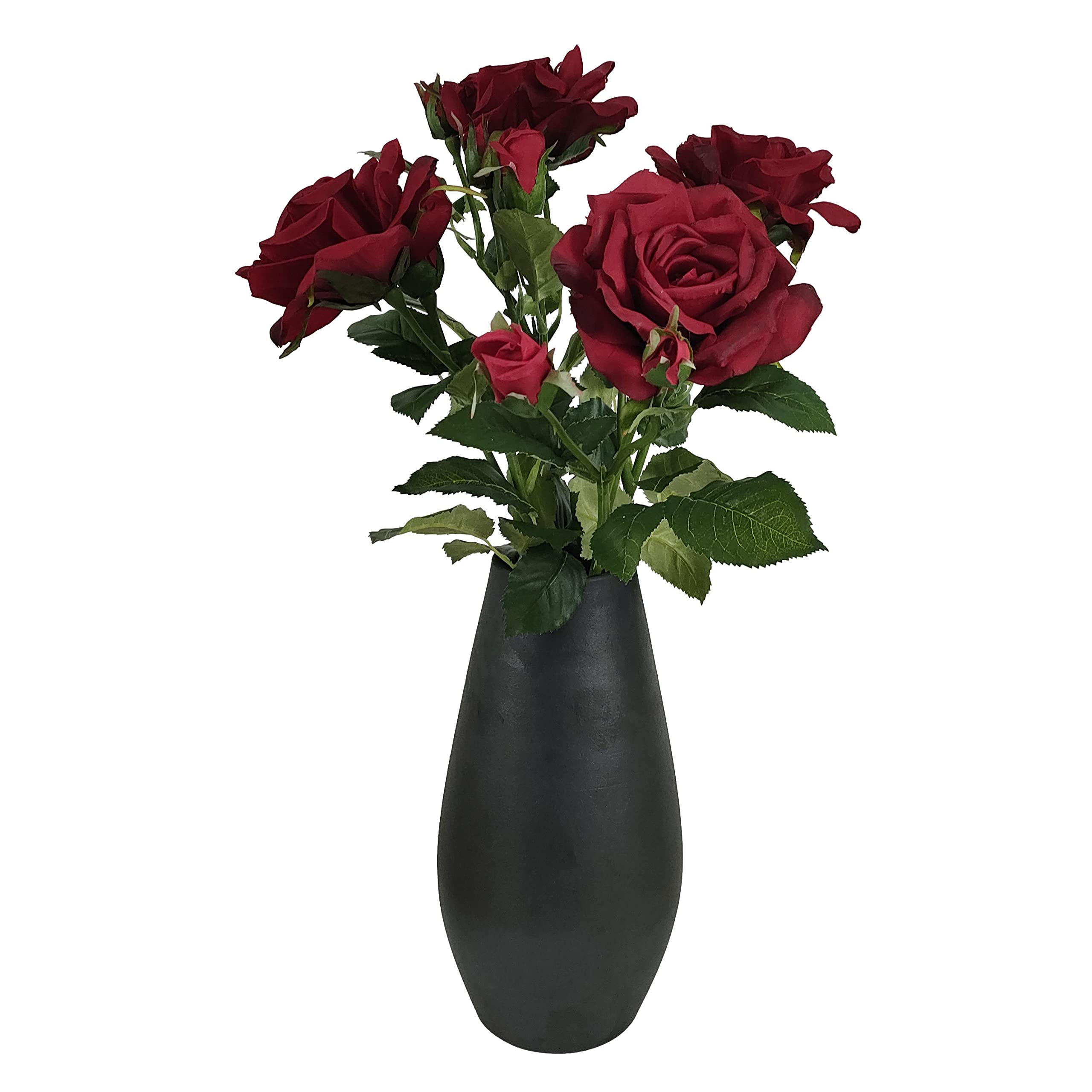 ATFL Red Roses Artificial Flowers,4 Pcs Real Touch Red Flowers ...