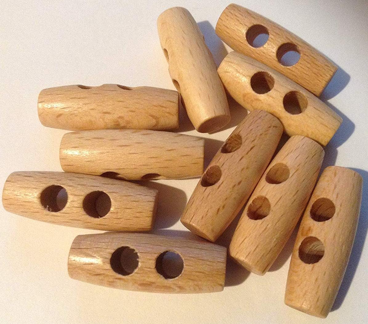 10 x 30mm Wooden Toggle Button. These Toggles are Two Holes. : Amazon ...