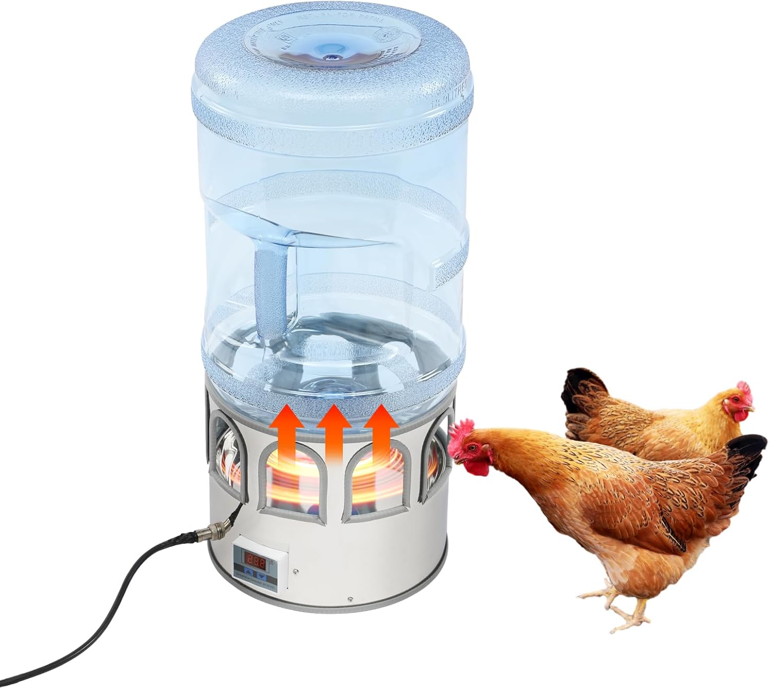 Amazon.com : Fenjidrop Chicken Water Heater, 5 Gallon Heated Chicken ...
