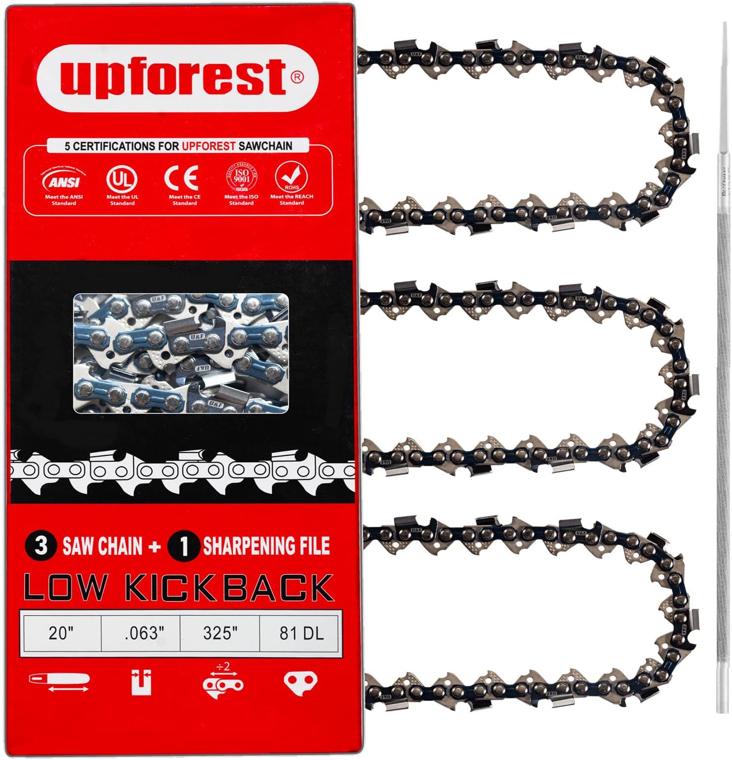 Amazon.com: Genuine OEM 20" Chainsaw Chain 0.325" Pitch, 0.050" Gauge ...