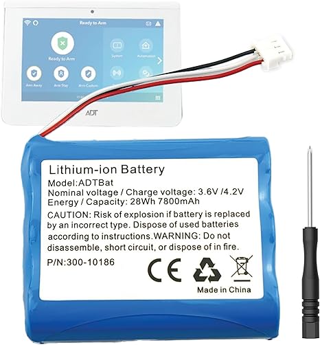 Amazon.com : Battery Replacement for ADT Command Smart Security Panel ...