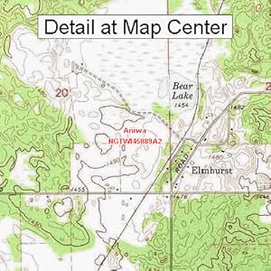 Amazon.com : USGS Topographic Quadrangle Map - Aniwa, Wisconsin (Folded ...