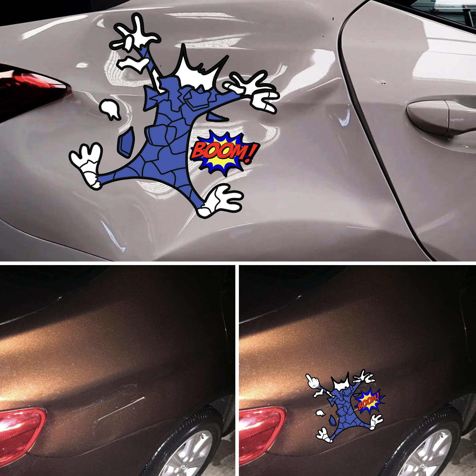 Snapklik.com : Scratch And Dent Fix Car Stickers, Funny Cartoon Cat ...