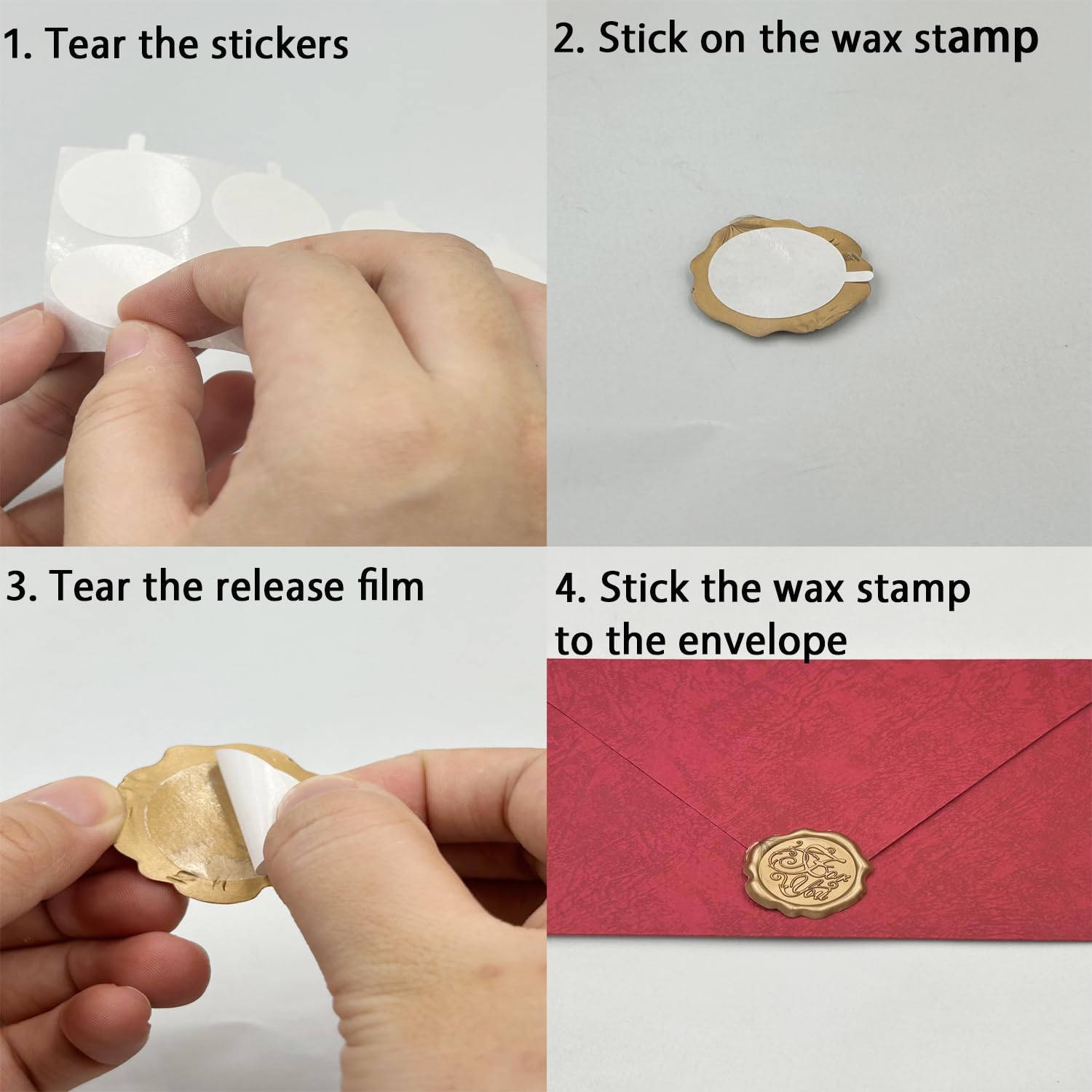 Sealing Wax Sticks 10 Rolls Stickers Seal Stickers Round Labels Decal ...