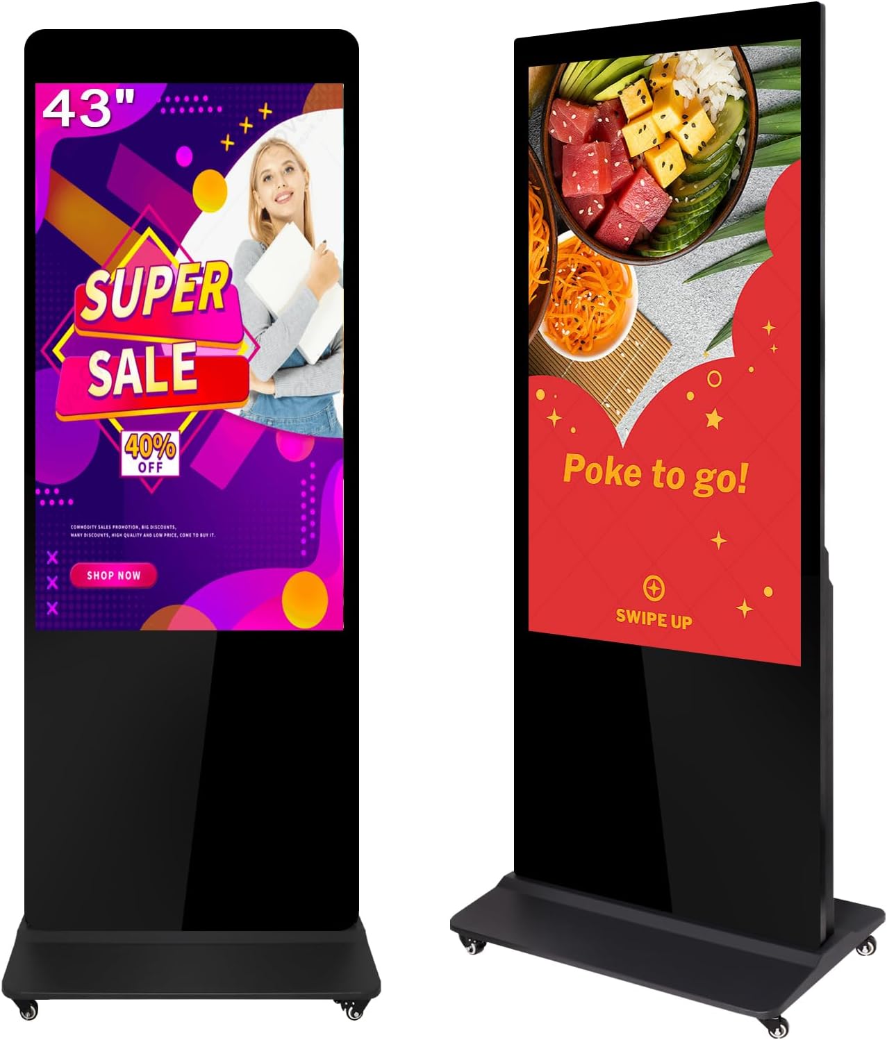 Amazon.com: ZLPOWER 43" Digital Signage Display Kiosk Non Touchscreen ...