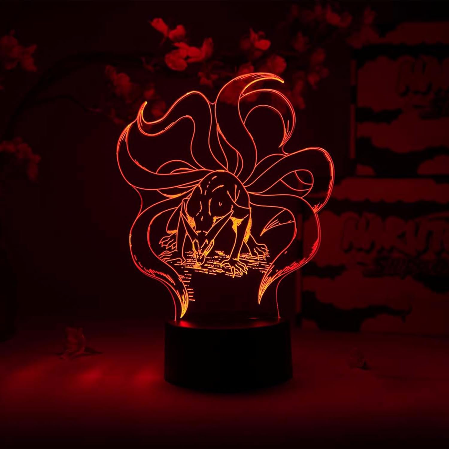 Otaku Lamps Kurama Naruto Shippuden – Anime Lamp Figure Night Light, 16 ...