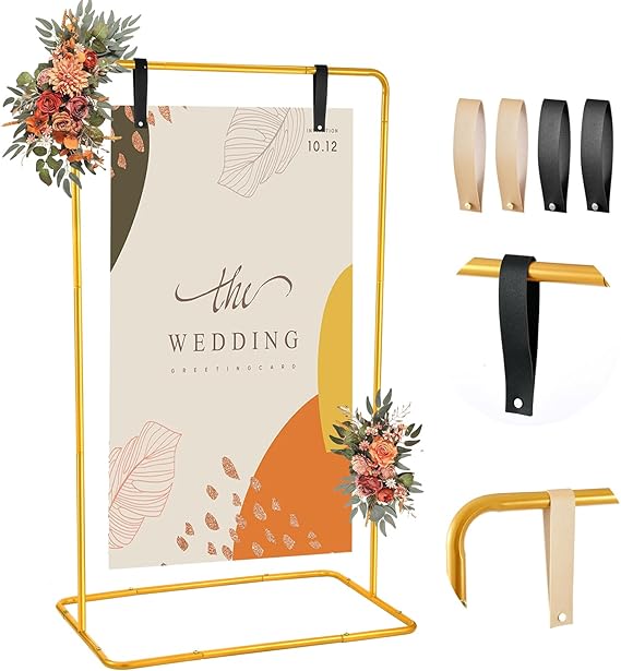 Amazon.com: Wedding Welcome Sign Stand, 68”x31”x 20” Heavy Duty Easel ...