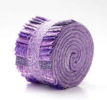 Amazon.com: Mi's Armlets It's All Purple Jelly Roll Fabric Pre Cut 2.5 ...