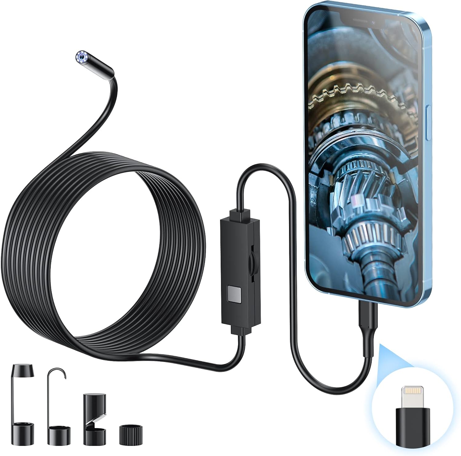 Amazon.com: Endoscope Camera with Light, 1920P HD Endoscope Tools with ...