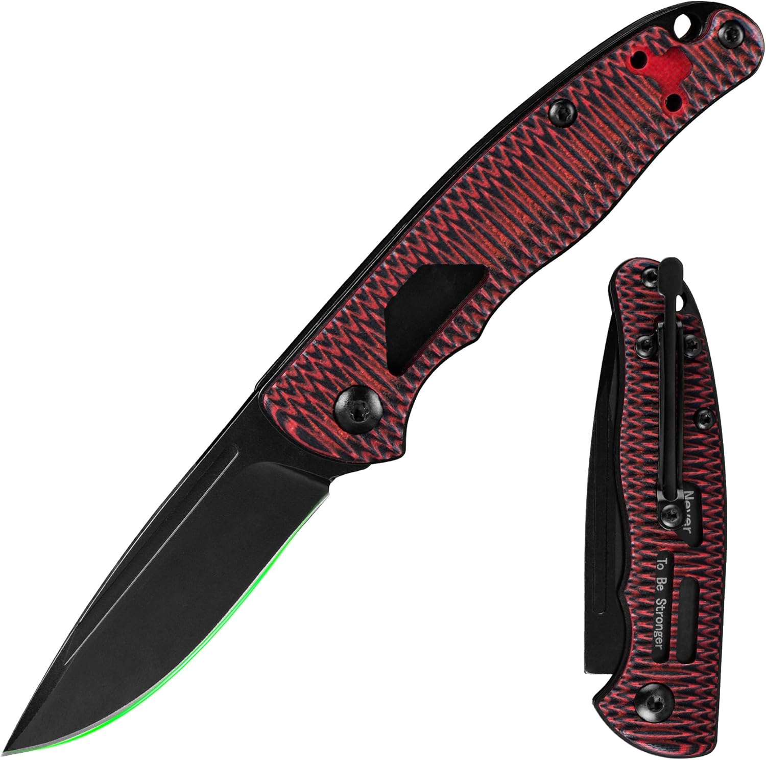 Amazon.com : FULLHI Mini Folding Pocket Knife, 2.5" D2 Steel Blade G10 ...