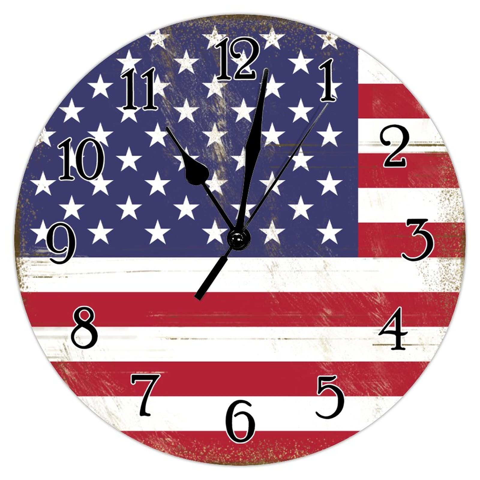 American Flag Wooden Handmade Clock