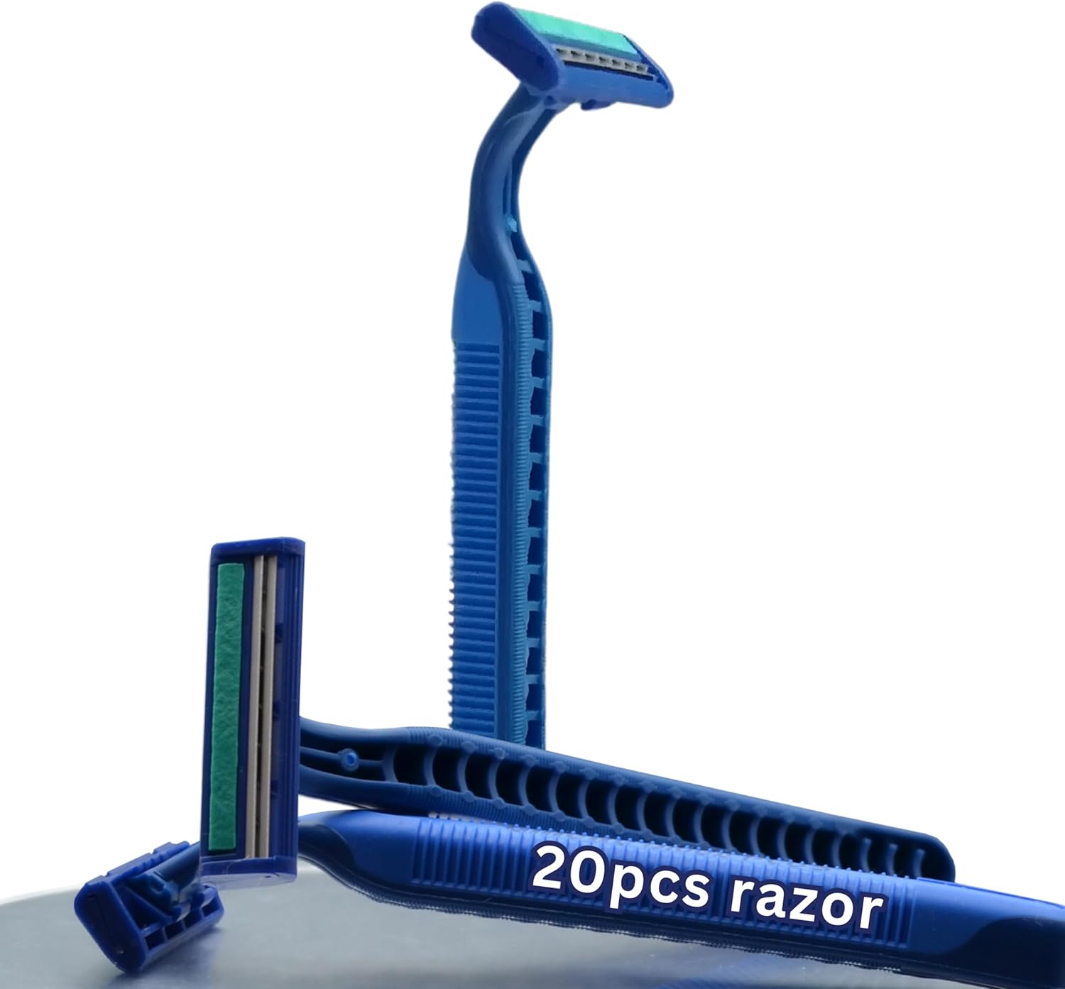 Men’s Razor (20 pack) Double Blade Blue Razor Disposable Razors for Men ...