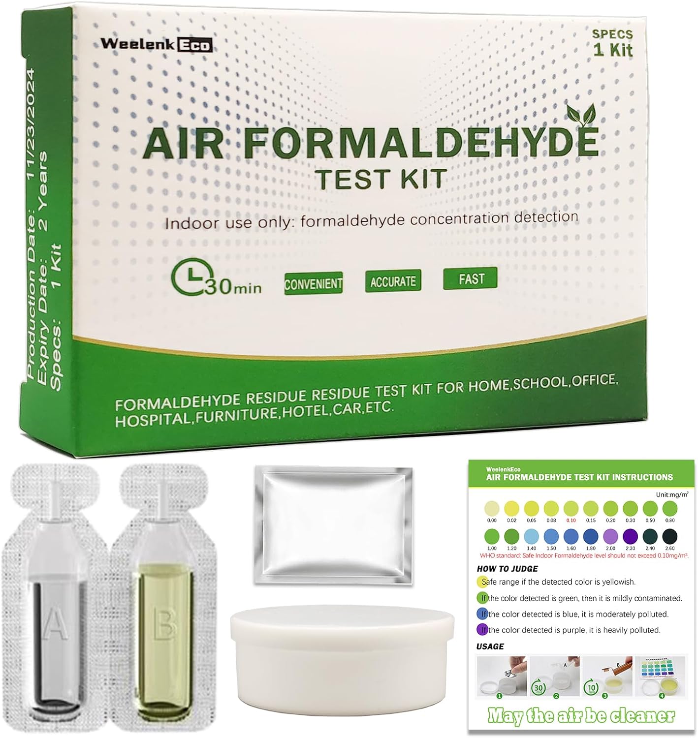 Air Formaldehyde (HCHO) DIY Test Kit - Find Out How Much Formaldehyde ...