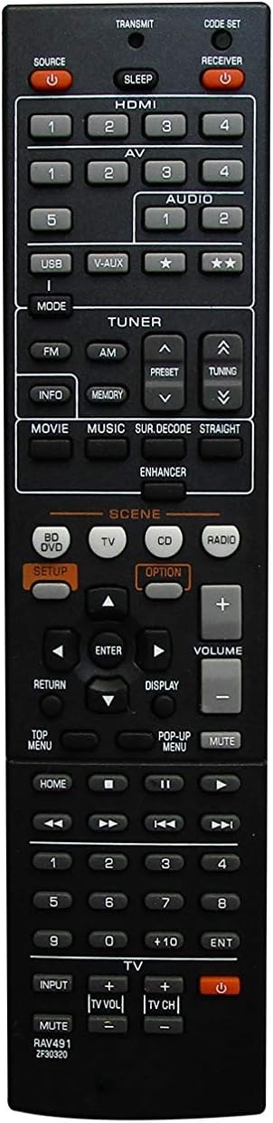 Amazon.com: Hotsmtbang Replacement Remote Control Compatible for Yamaha ...