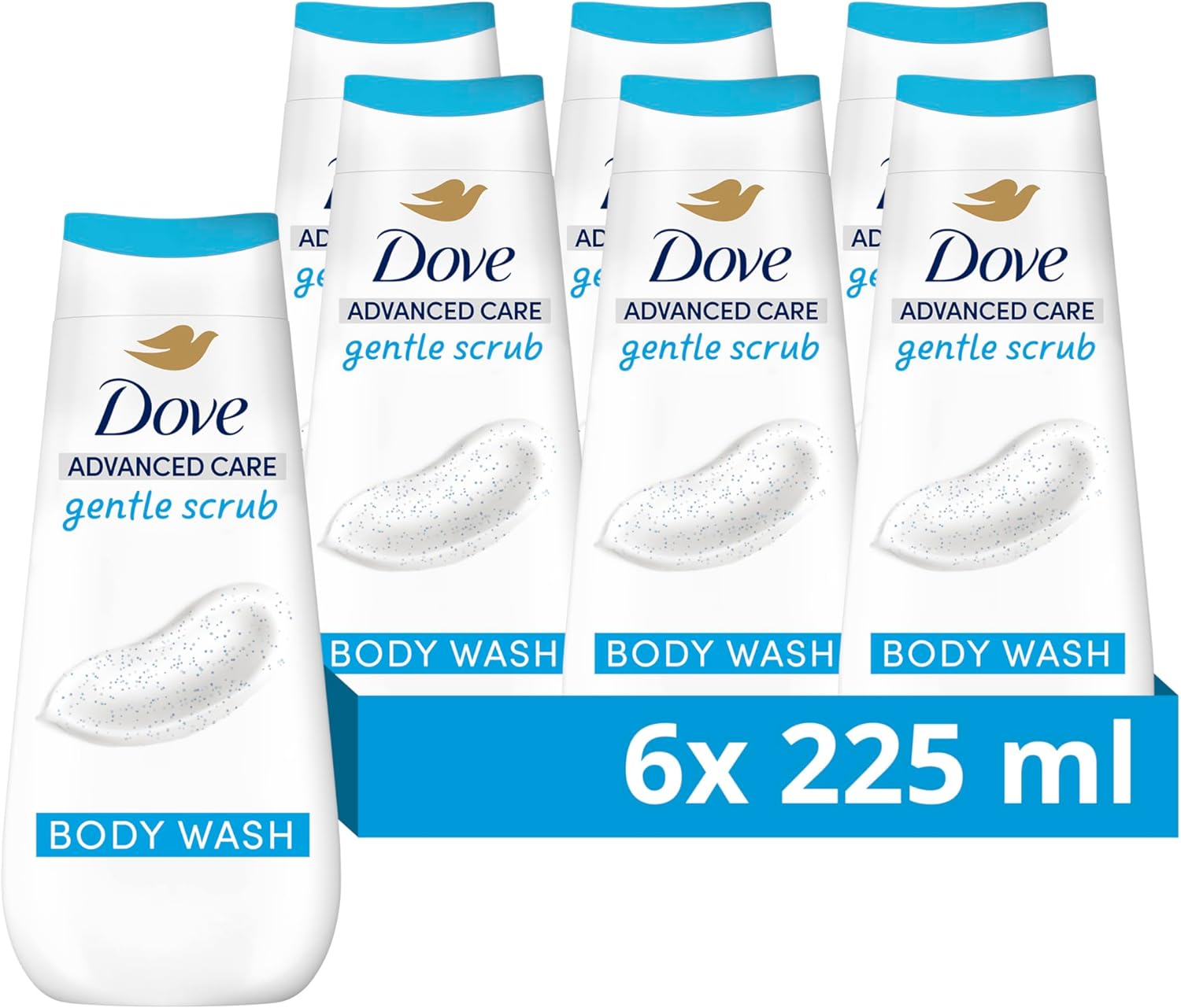 Dove Advanced Care Gentle Scrub Body Wash Body Cleanser shower gel with ...