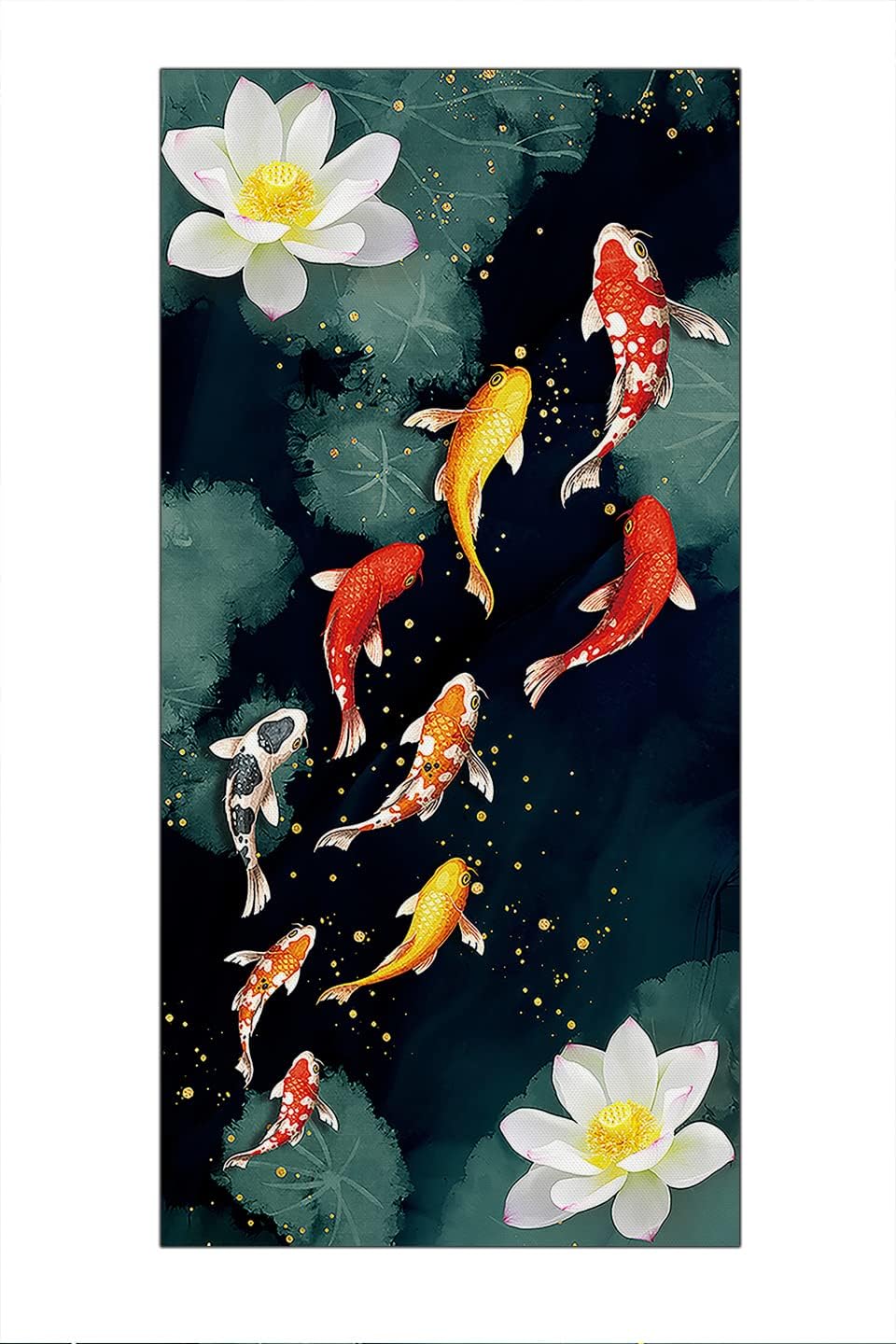Amazon.com: ZWUBNN Aesthetic Poster Koi Fish Feng Shui Nine Fish ...