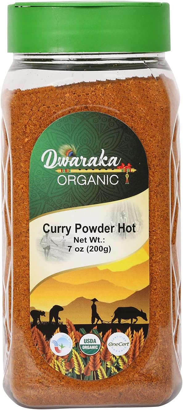 Amazon.com : Dwaraka Organic - Curry Powder Hot, 7oz, Healthy, Organic ...