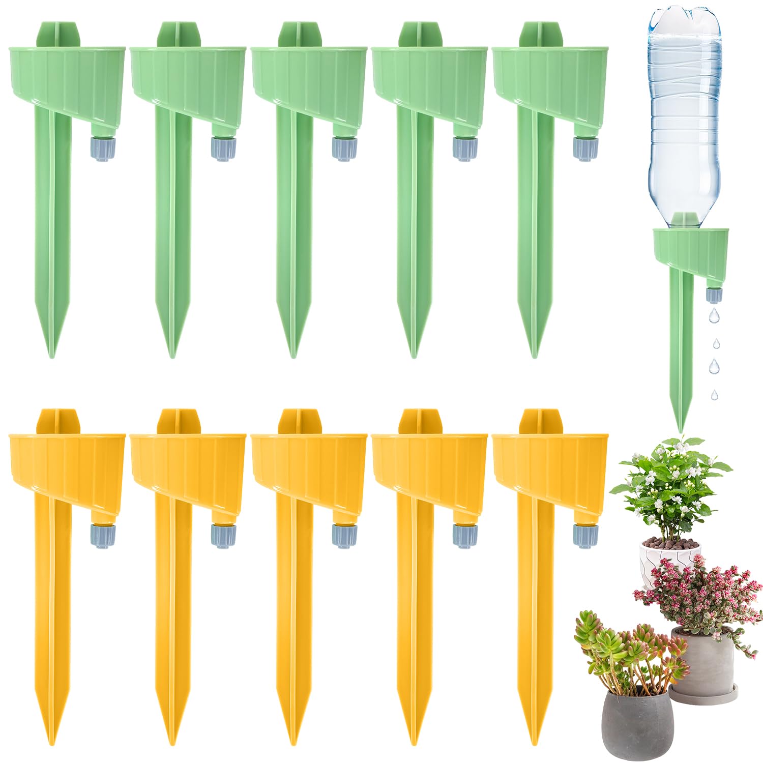Amazon.com: 10 Pcs Self Watering Spikes, Automatic Plant Watering ...