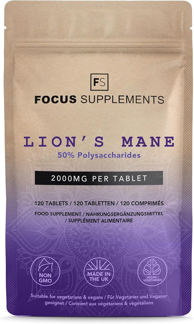 FS Lions Mane | 120 Lion's Mane Tablets - 2000mg Lionsmane per Serving ...