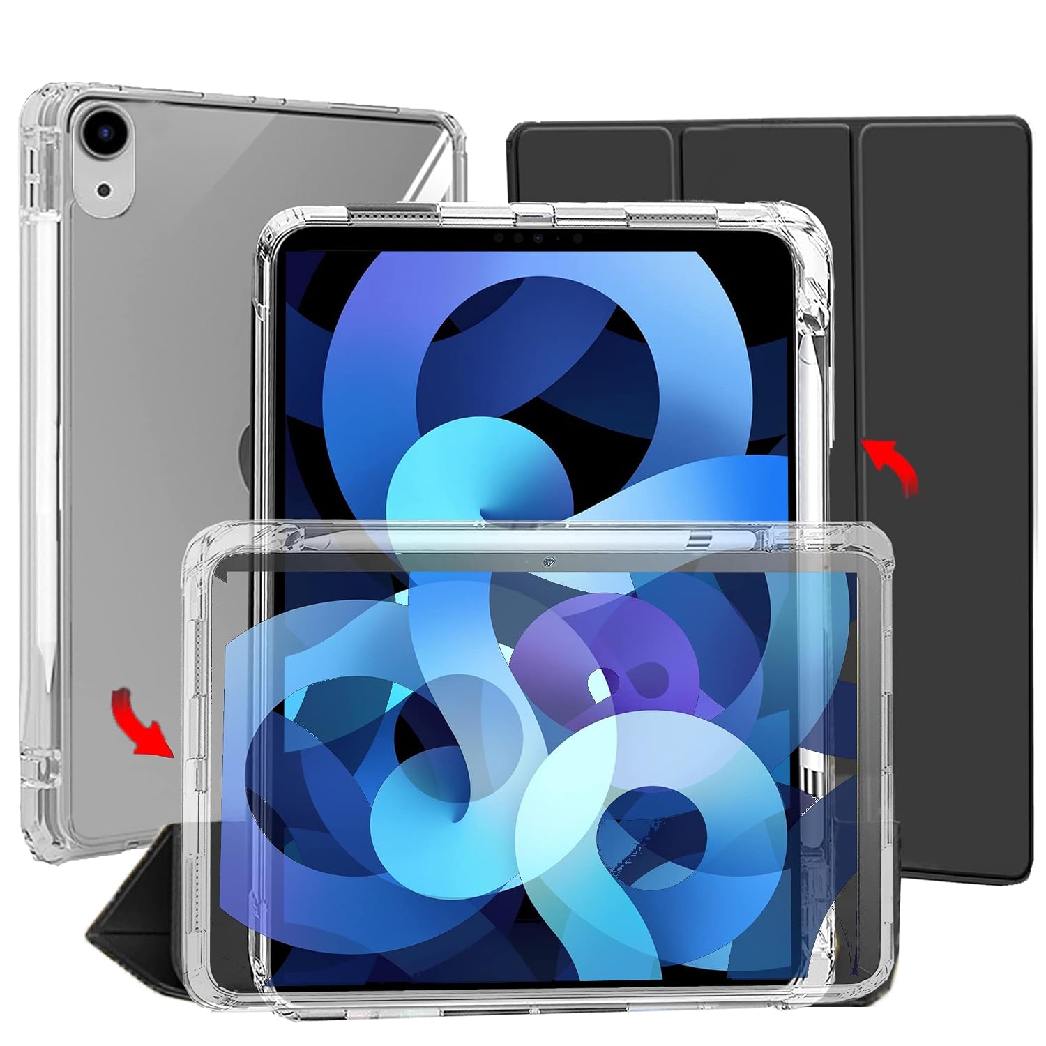 ProElite Sliding Detachable Smart Flip Case Cover for Apple iPad Air ...