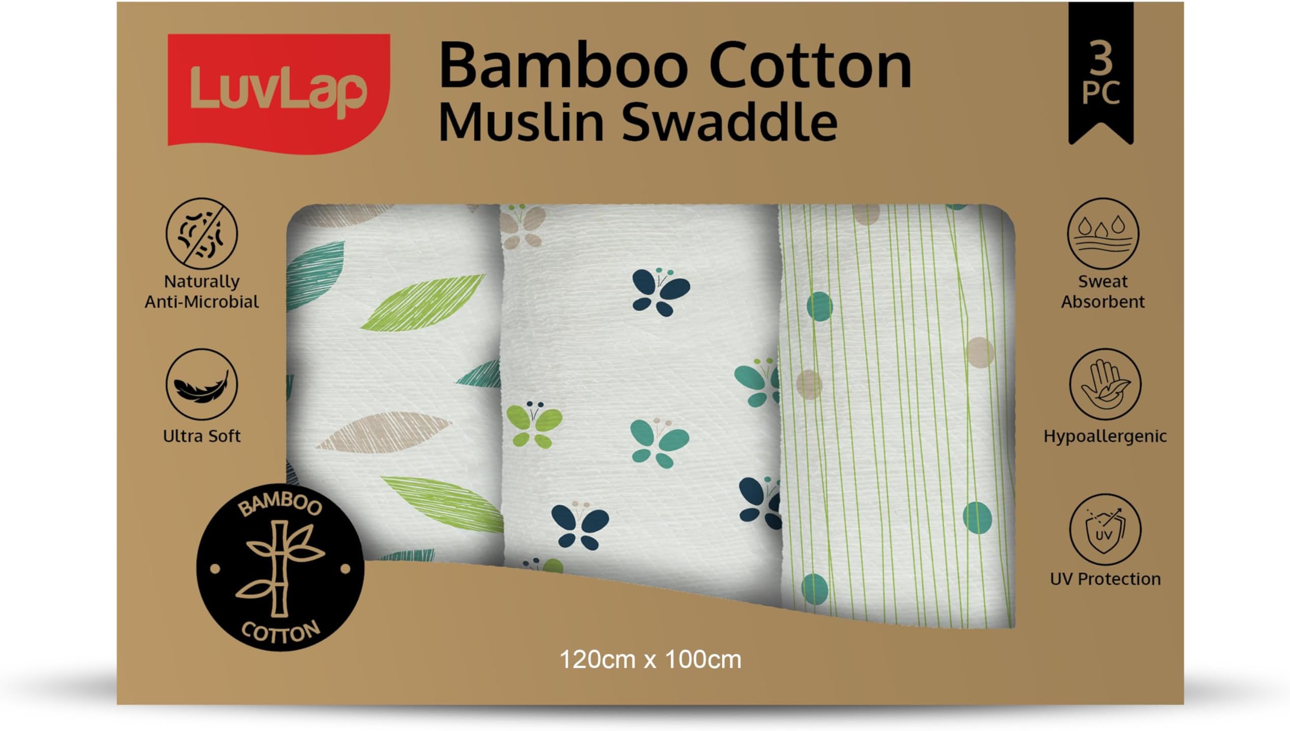 LuvLap Baby Wrapper Cum Soft Reversible Blanket/Kids Blanket, Flannel ...