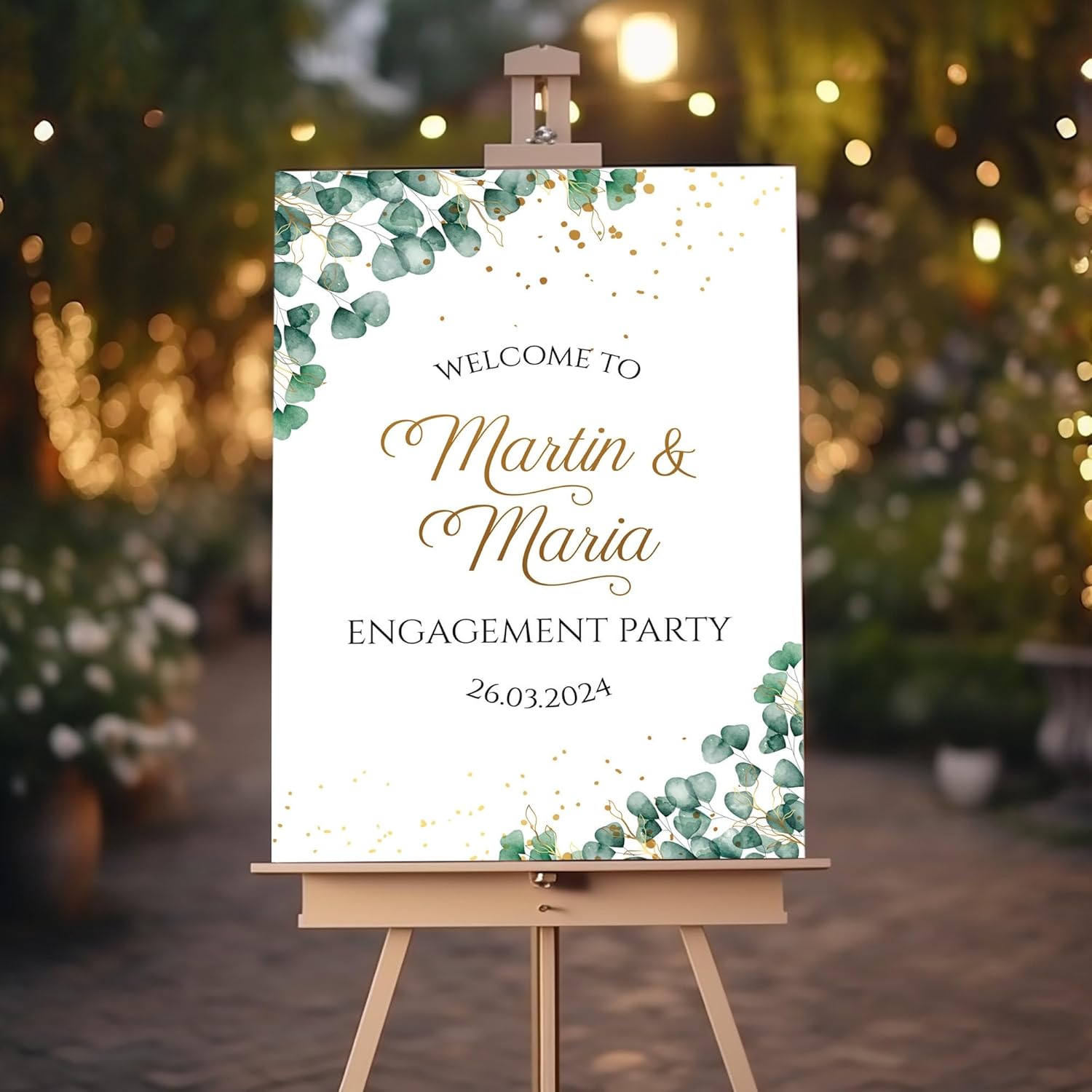 EUCALYPTUS Engagement Party Welcome Sign, A1, A2, A3 or A4, Engagement ...