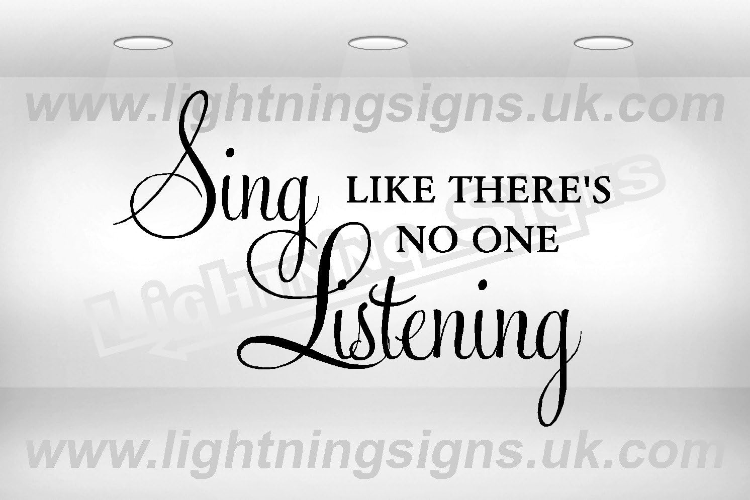 Amazon.com: Sing Like No One's Listening Wall Art, Window Vinyl Sticker ...
