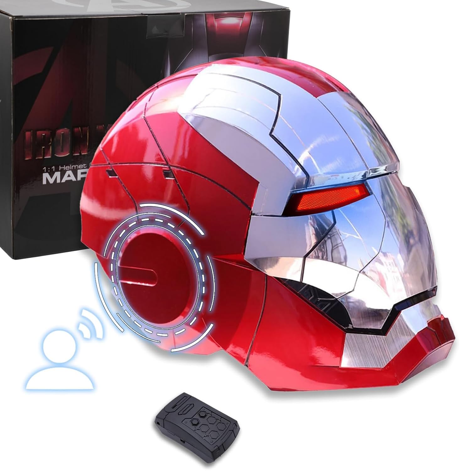 Buy 1:1 Iron-Man MK 5 Electronic Helmet Voice & Remote Controlled ...
