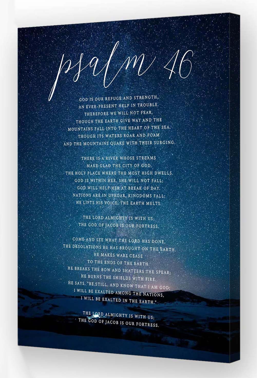 Amazon.com: Heskyii Psalm 46 Poster Bible Verse Wall Art Scripture Wall ...