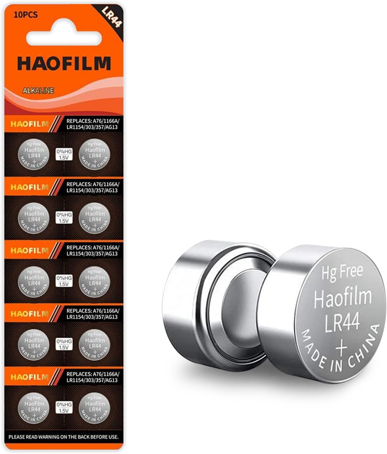 Amazon.com: Amazon Basics 6-Pack LR44 Alkaline Button Coin Cell Battery ...