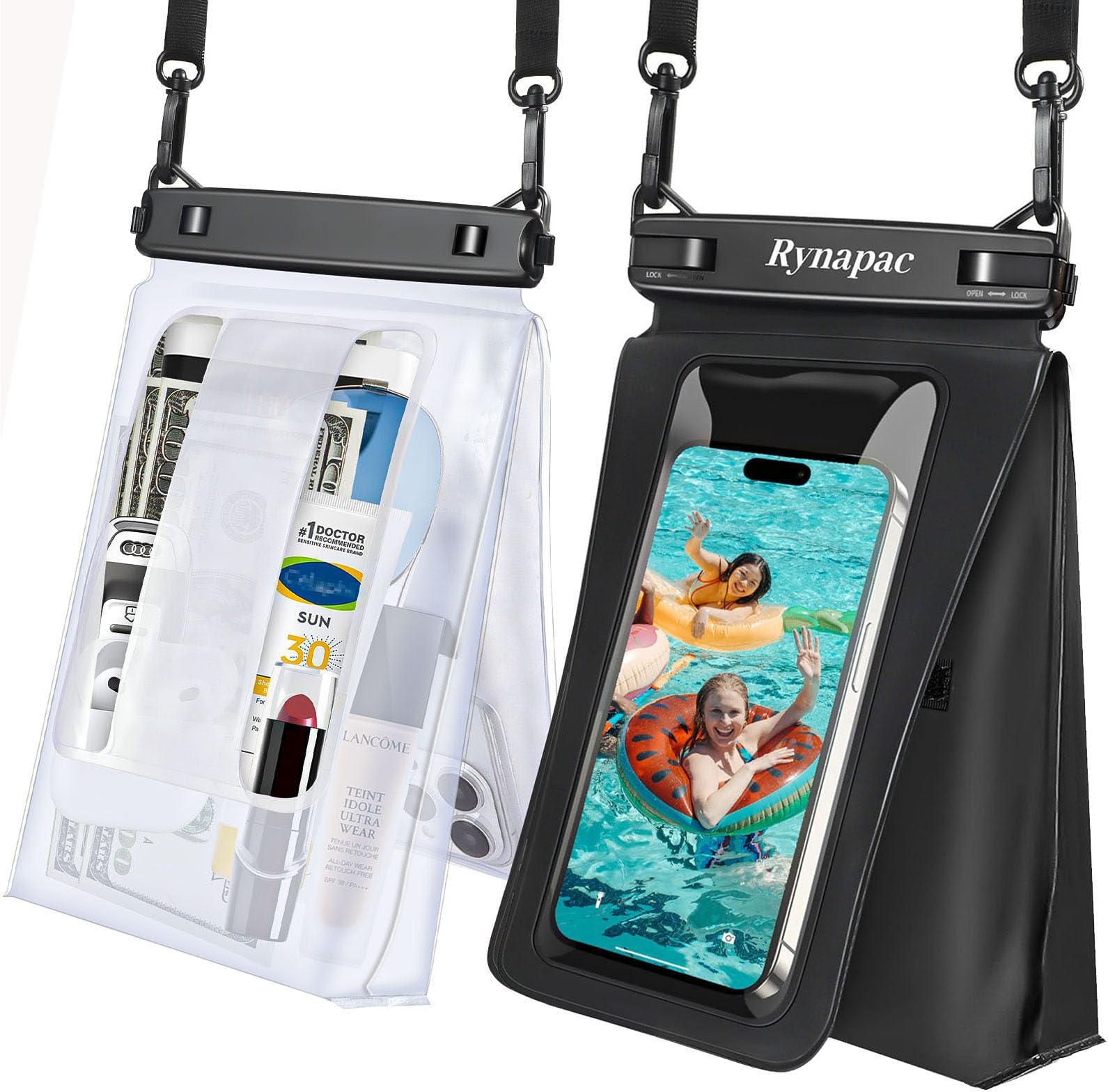 Amazon.com: Rynapac Waterproof Phone Pouch Floating - 2Pack Double ...