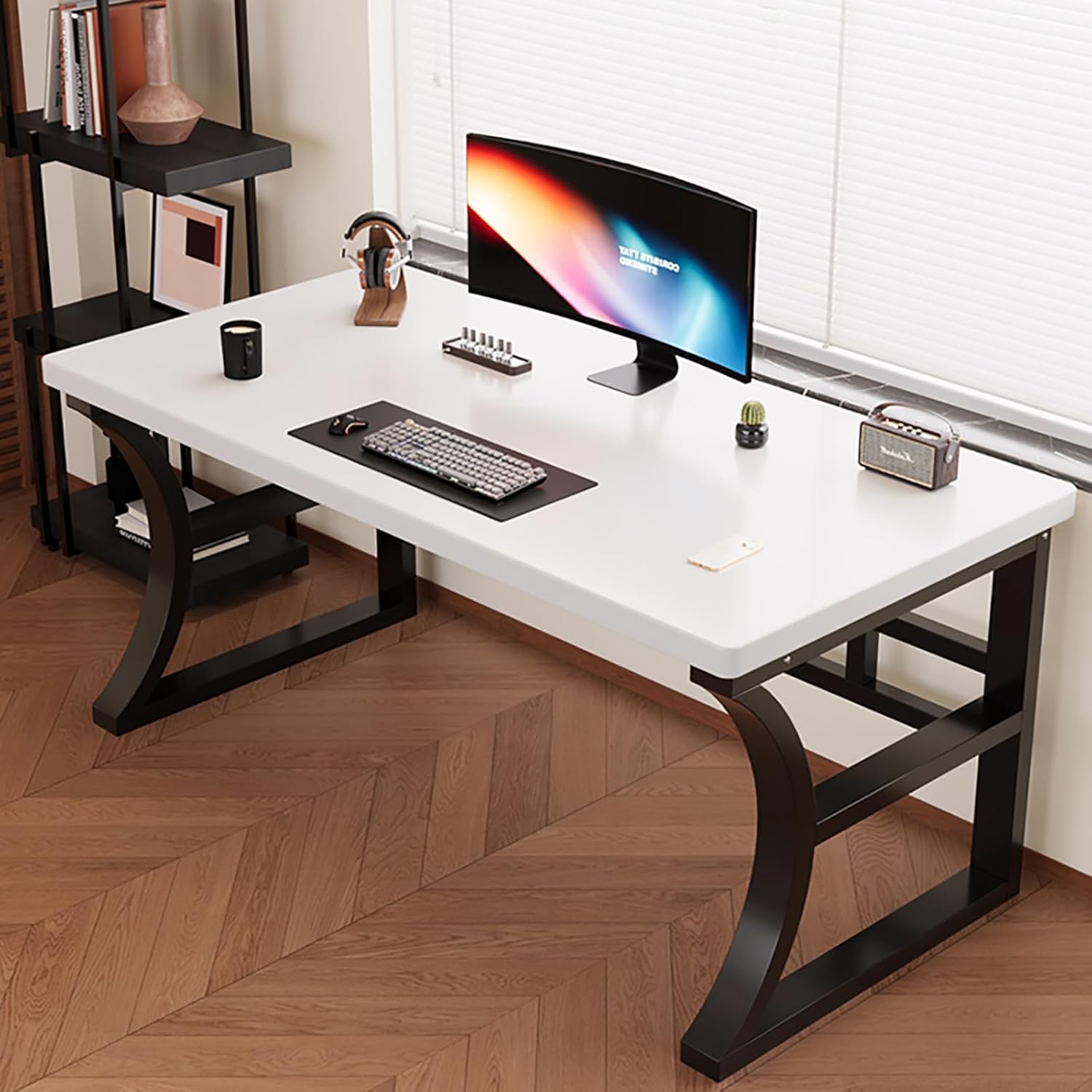 Amazon.com: GRIPITHPY Modern Computer Desk for Home Office,Writing and ...