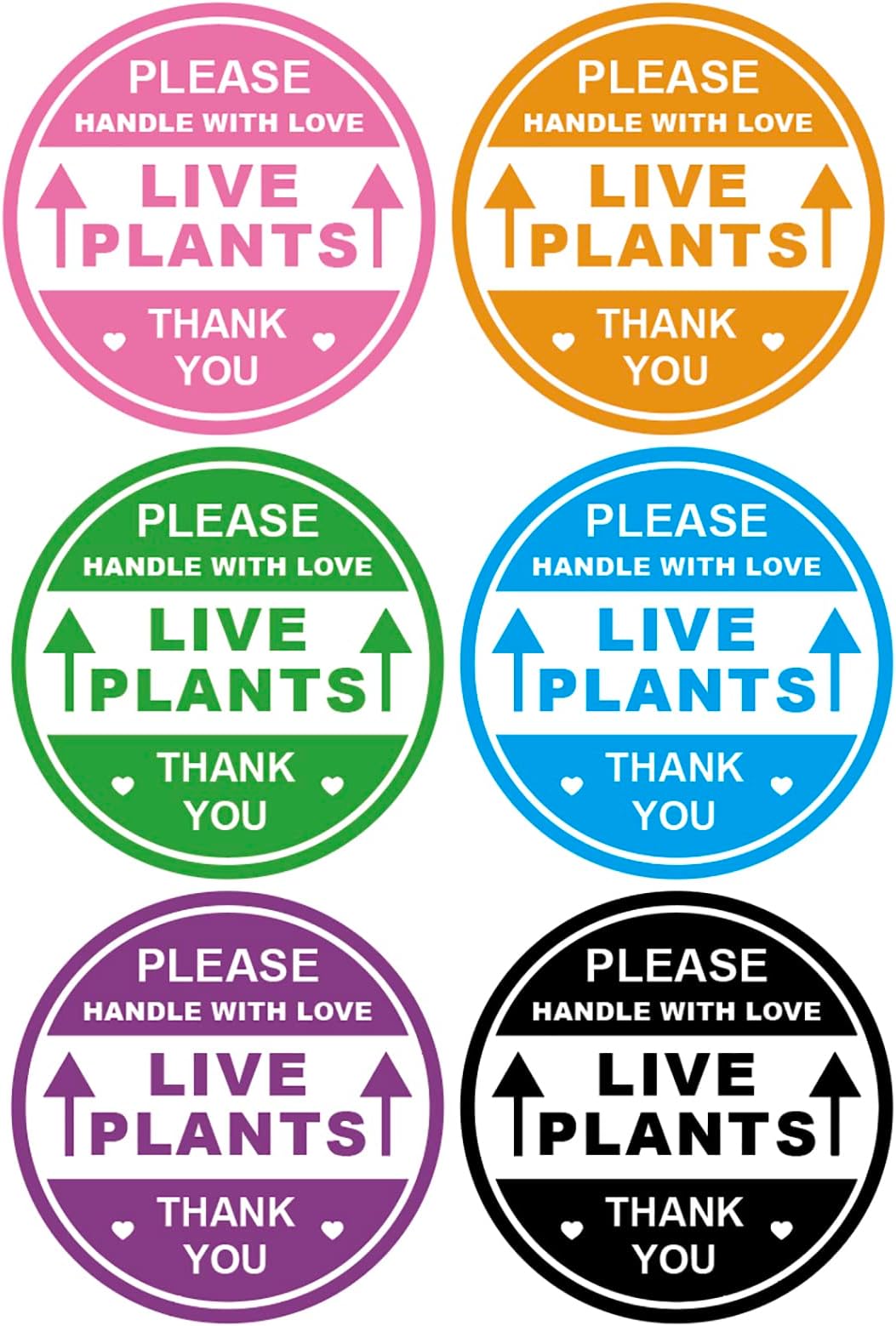 Amazon.com : 300 pcs Green Live Plants Stickers 2x3 inch Please Handle ...
