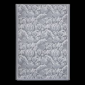 Amazon.com: 3D Embossing Folder, 5x7in Bat Pumpkin Spider Web ...