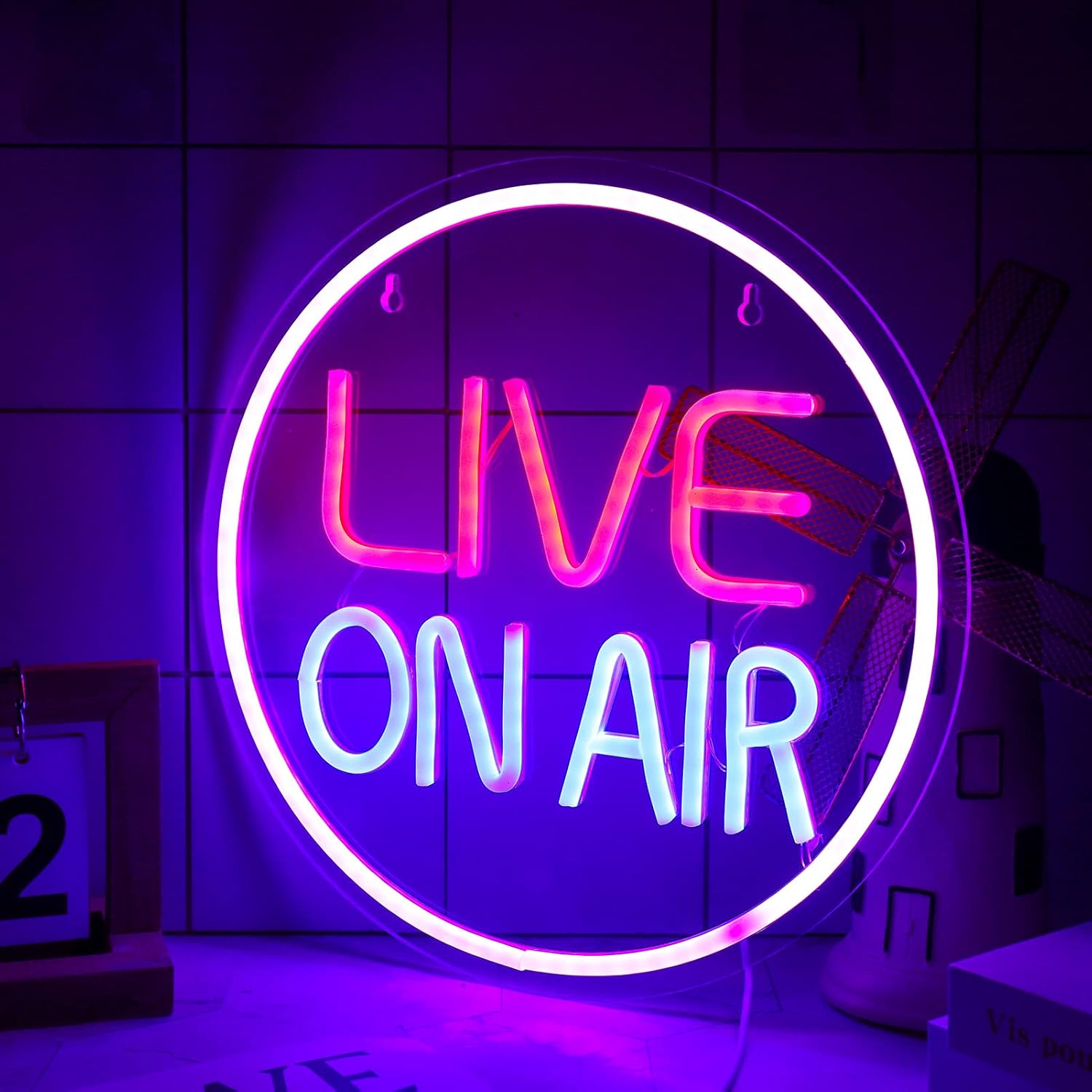 KABOER Live On Air Neon Light Sign,11.8'' LED Live On Air Neon Lights ...
