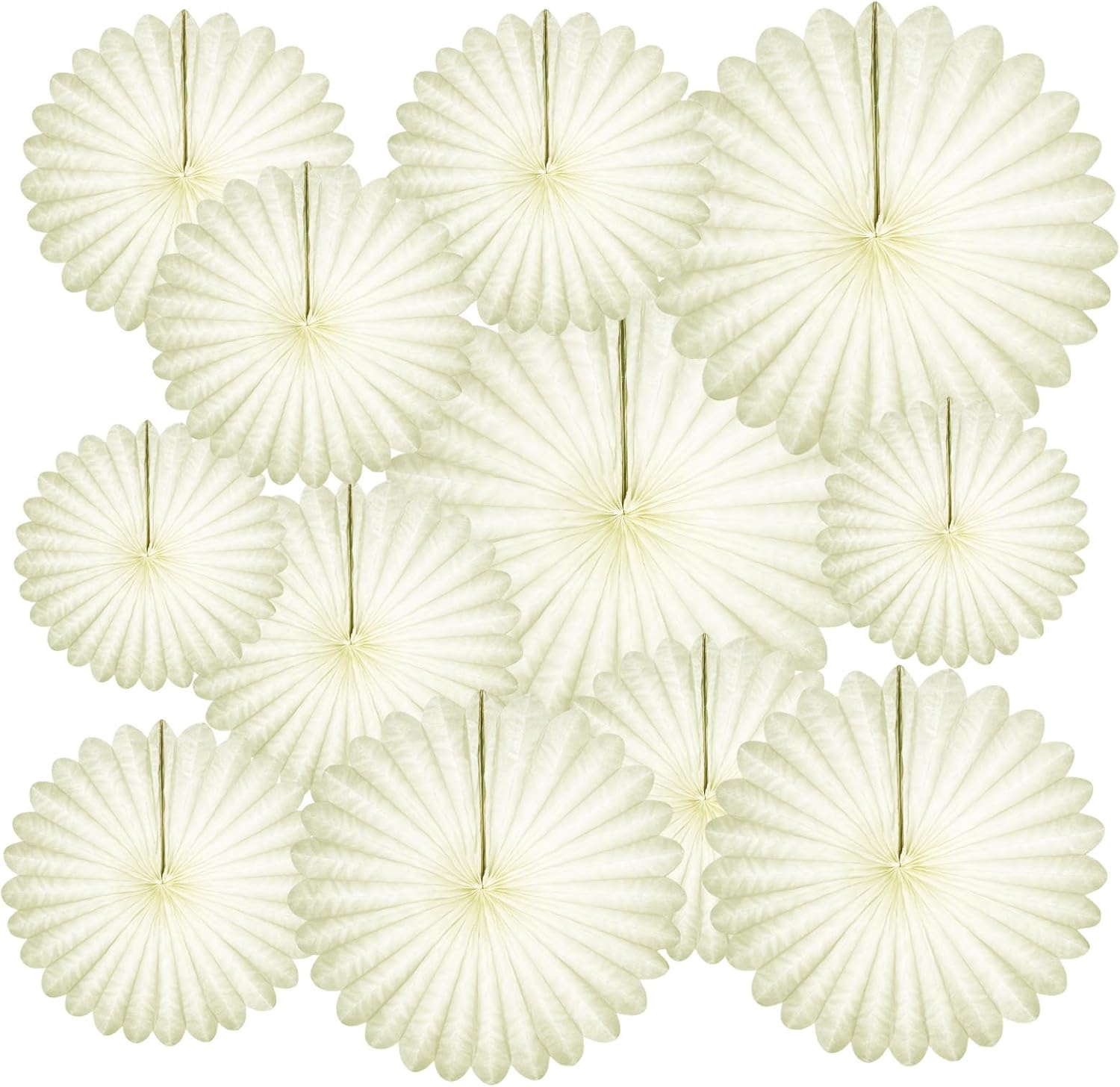 Amazon.com: 20 Pcs Cream White Hanging Paper Fan, Hanging Honeycomb ...