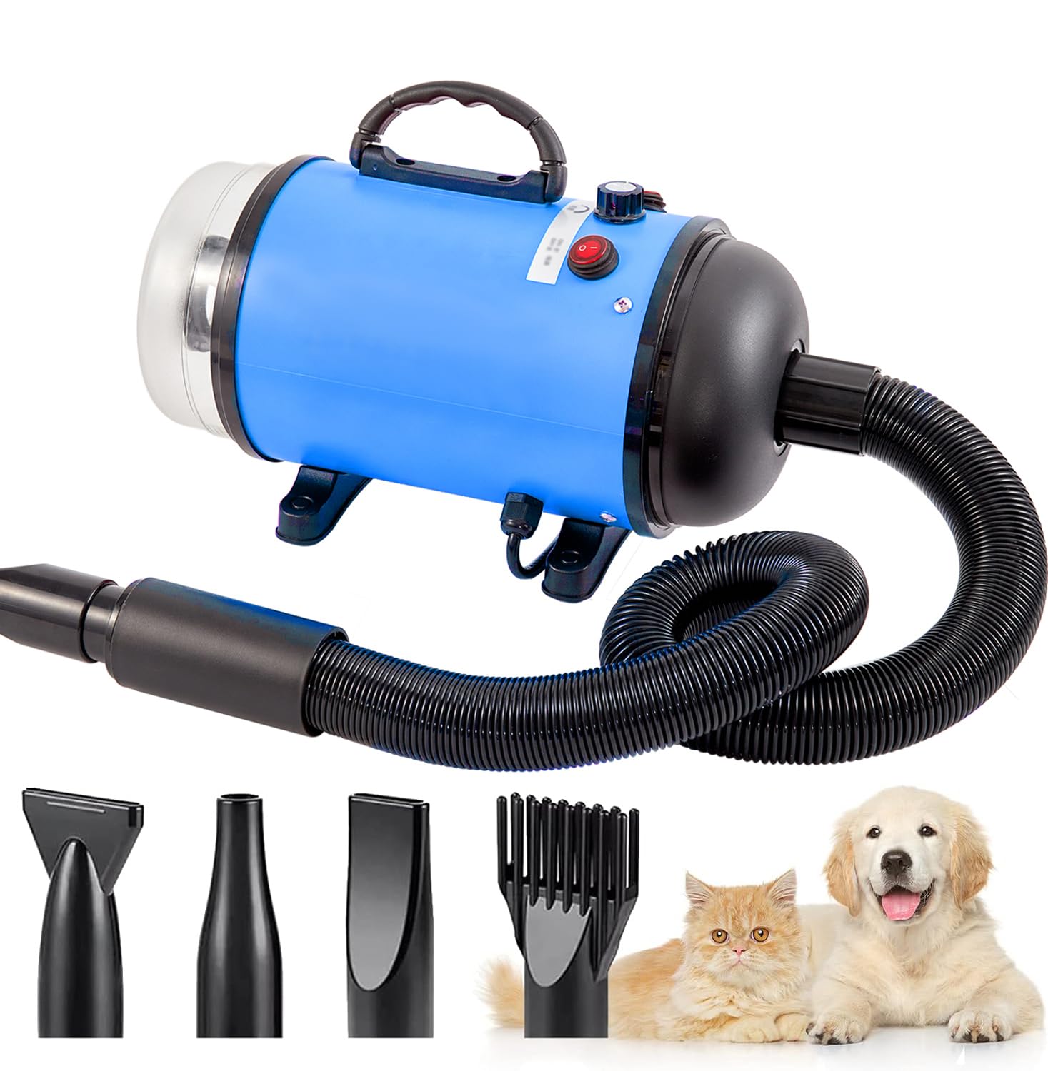 Dog Washer Dryer FIDO FAVE Dog Grooming Hair Dryer With Slicker Brush,