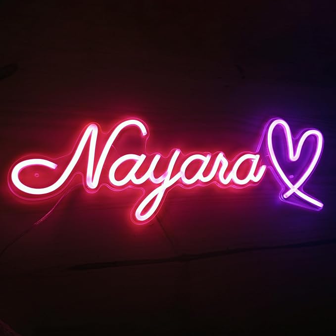 Cartel personalizado de luz neón led con nombre de niño o niña ...