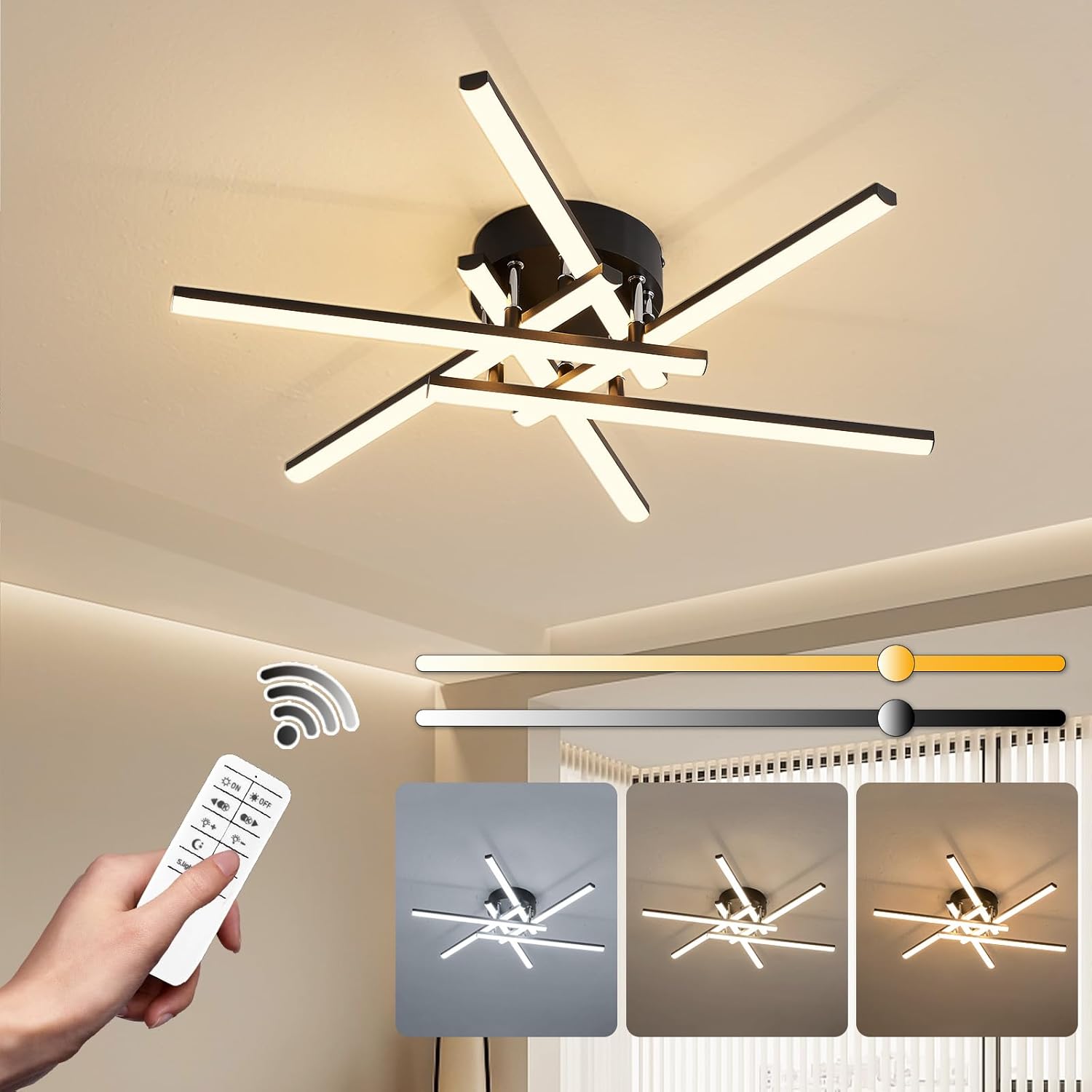 ORANOOR - Lámpara de techo LED moderna para sala de estar, recámara ...