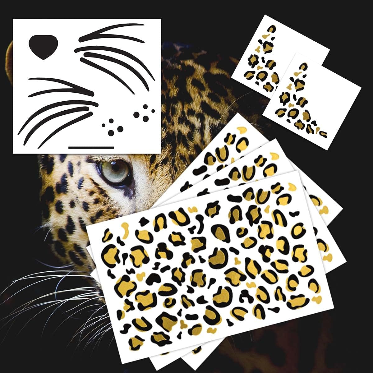 Amazon.com : Tiger Face Tattoos - 6 Sheets Tribal Tiger Temporary ...