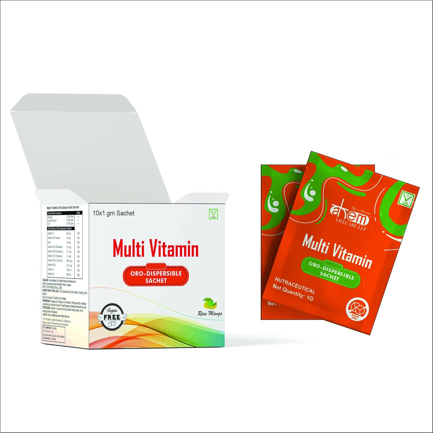 Ahem Orosoluble Multivitamins Sachet, Oro-Dispersible Sachet, Mango ...