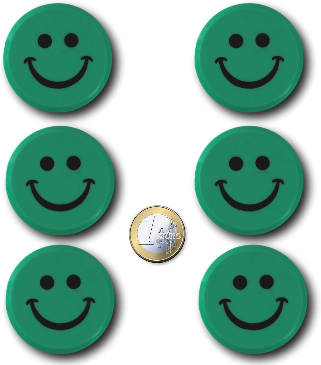 Magnetic Whiteboard Magnets (Pack of 6) Large Round Big Powerful (40mm ...