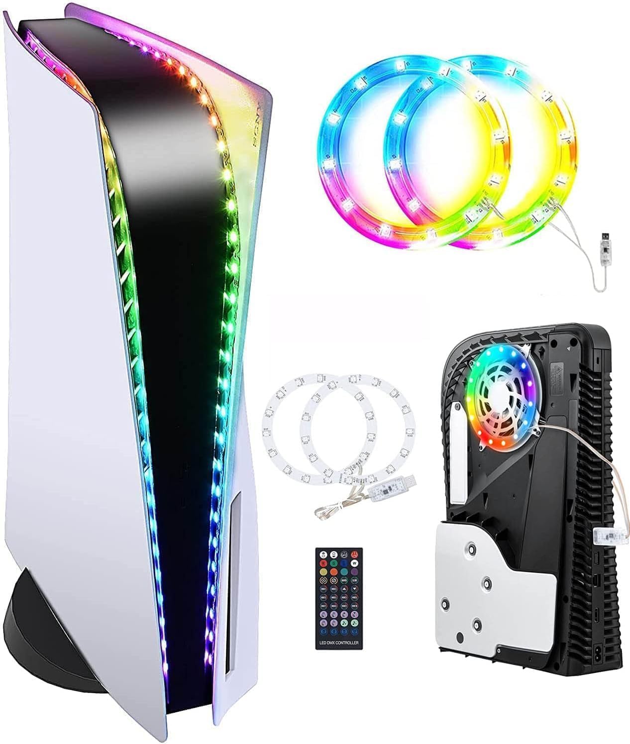 Ruban LED RGB Pour Console PS5/PS5 pro, 7 Couleurs Accessoires De ...
